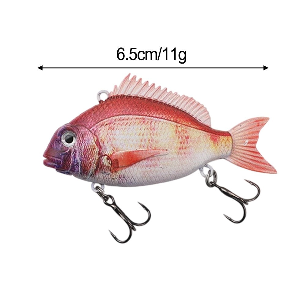 DAMIFU Vib 3D Soft Fishing Lures Dynamic Swimbait Vibration Sinking Sea ...