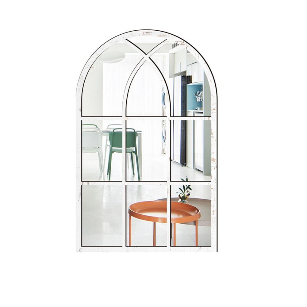 DAMIFU Wooden Acrylic Mirror Wall Sticker Fake Window Decal Modern ...