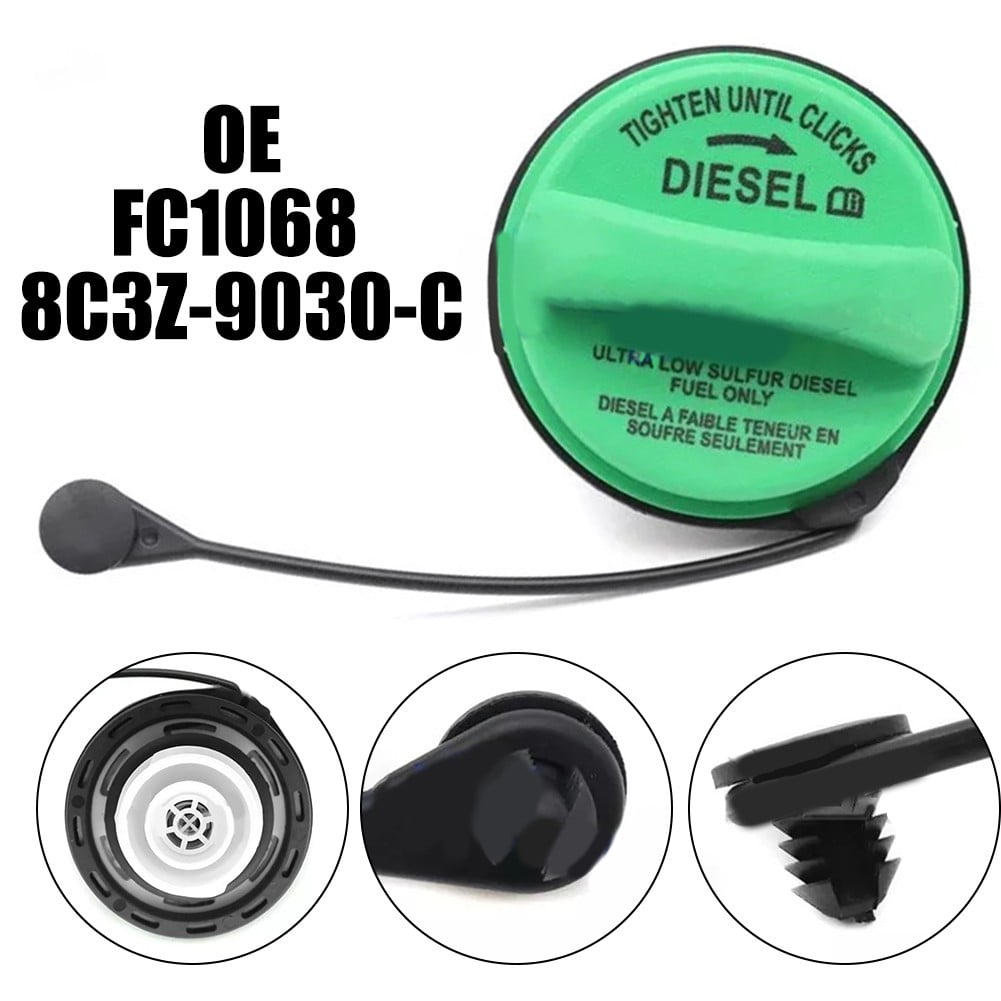 DAMIFU ford F250 F350 Super Duty FC1068 Green Diesel Fuel Tank Gas Cap ...