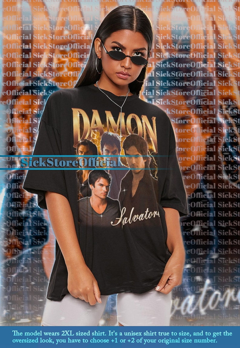 DAMON SALVATORE Vintage Shirt, Damon Salvatore Homage Tshirt, Damon ...