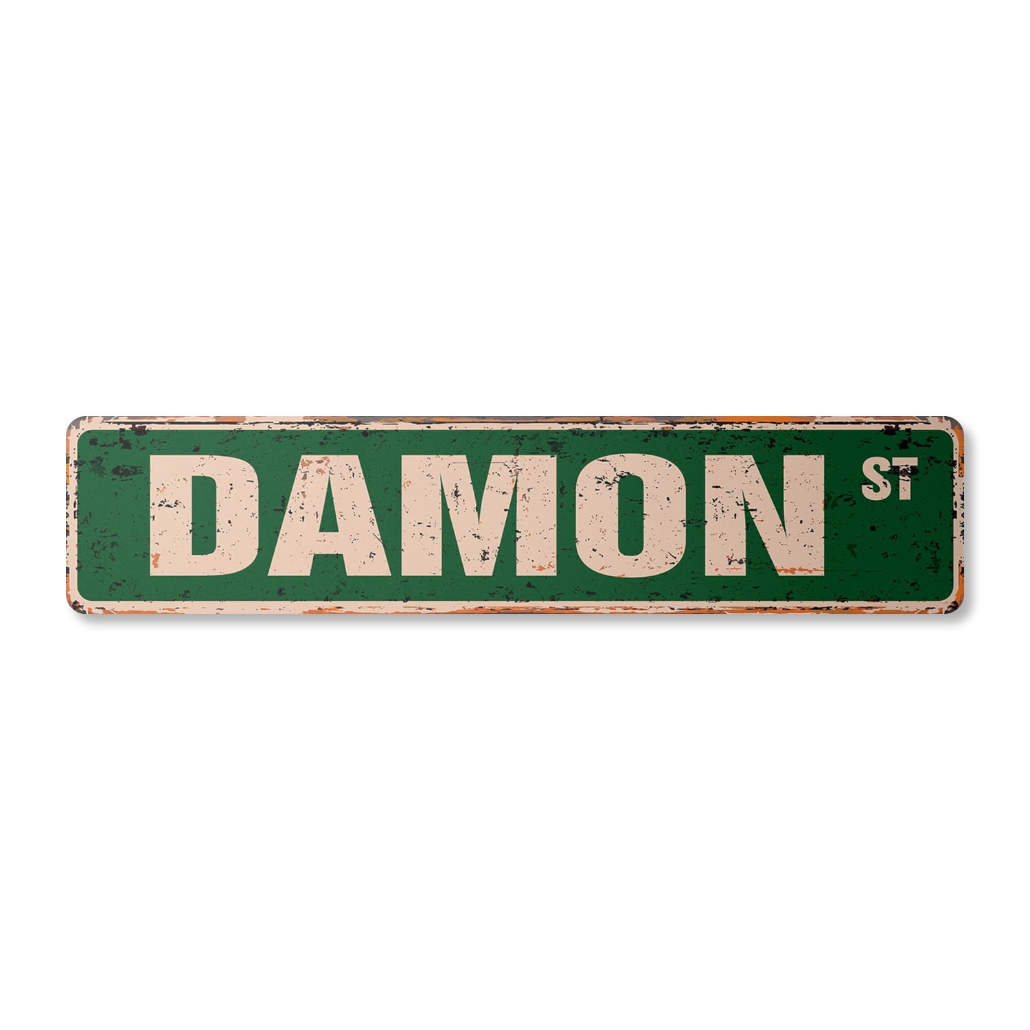 DAMON Vintage Plastic Street Sign Childrens Name Room Sign | Indoor ...
