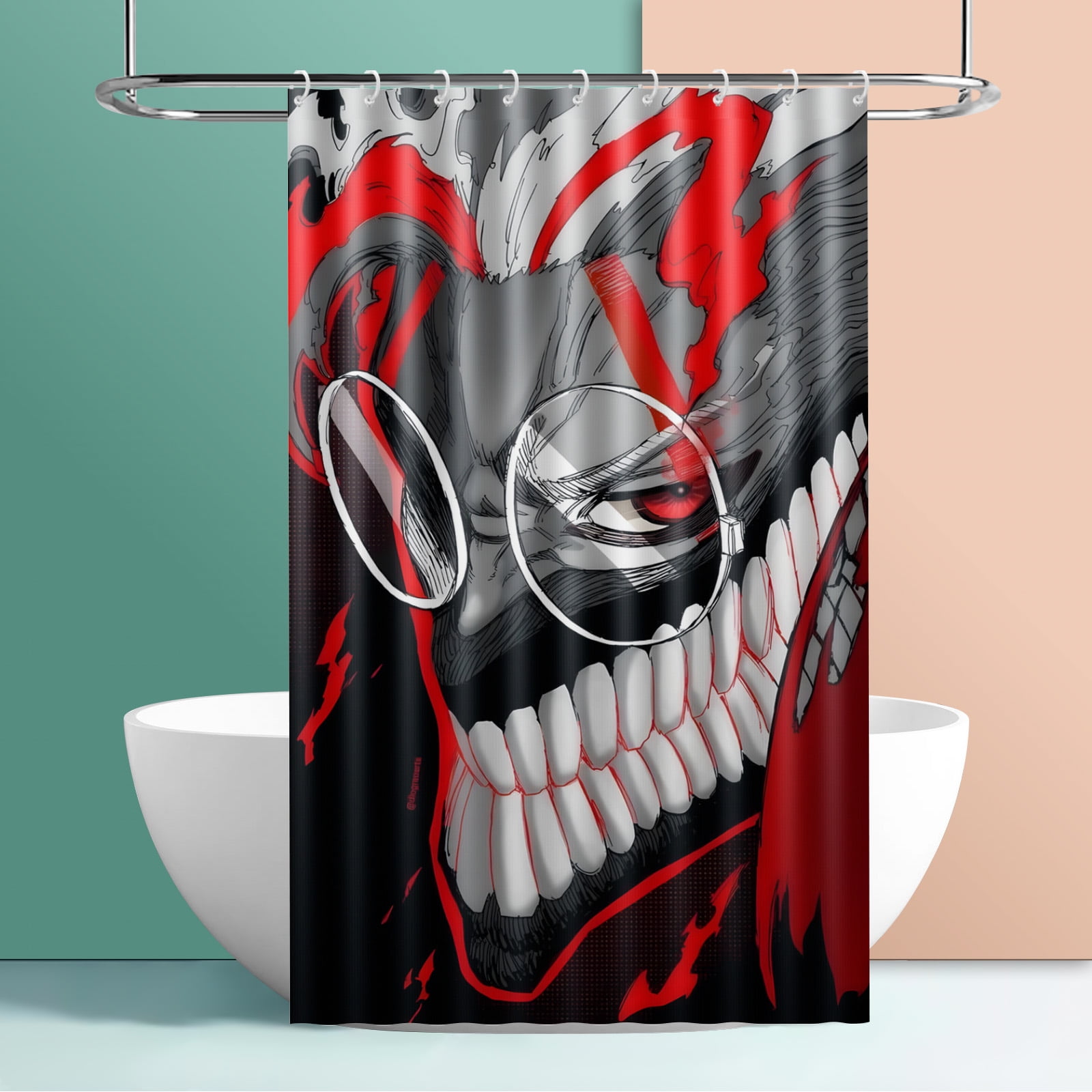 DAN DA DAN Takakura Ken Anime pattern Design polyester Fabric Shower ...