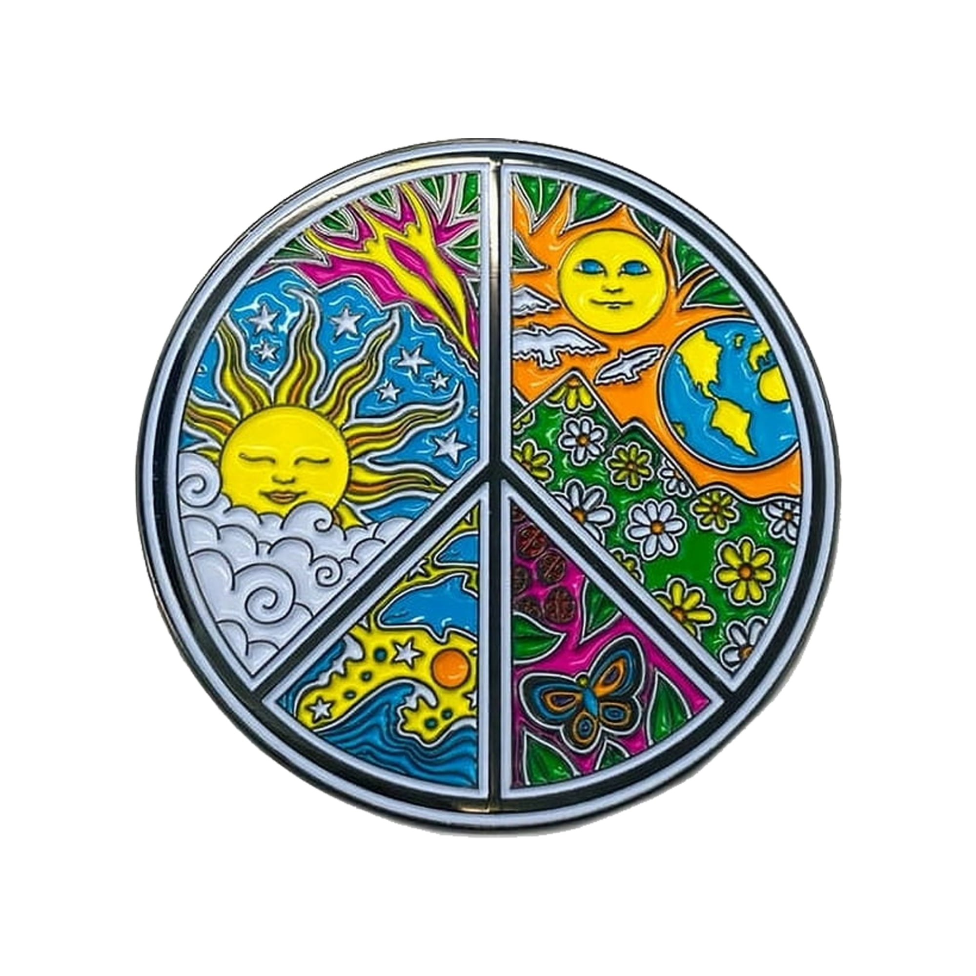 DAN MORRIS PEACE SIGN PIN - Peace Sign w/ Extra Thick Raised Epoxy ...