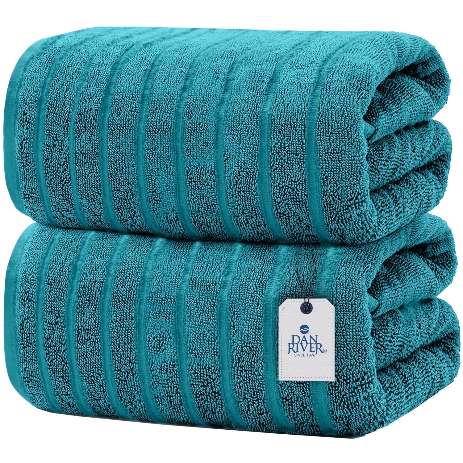 DAN RIVER Lightweight Bath Sheets Set of 2, 550 GSM, Speed Breaker ...