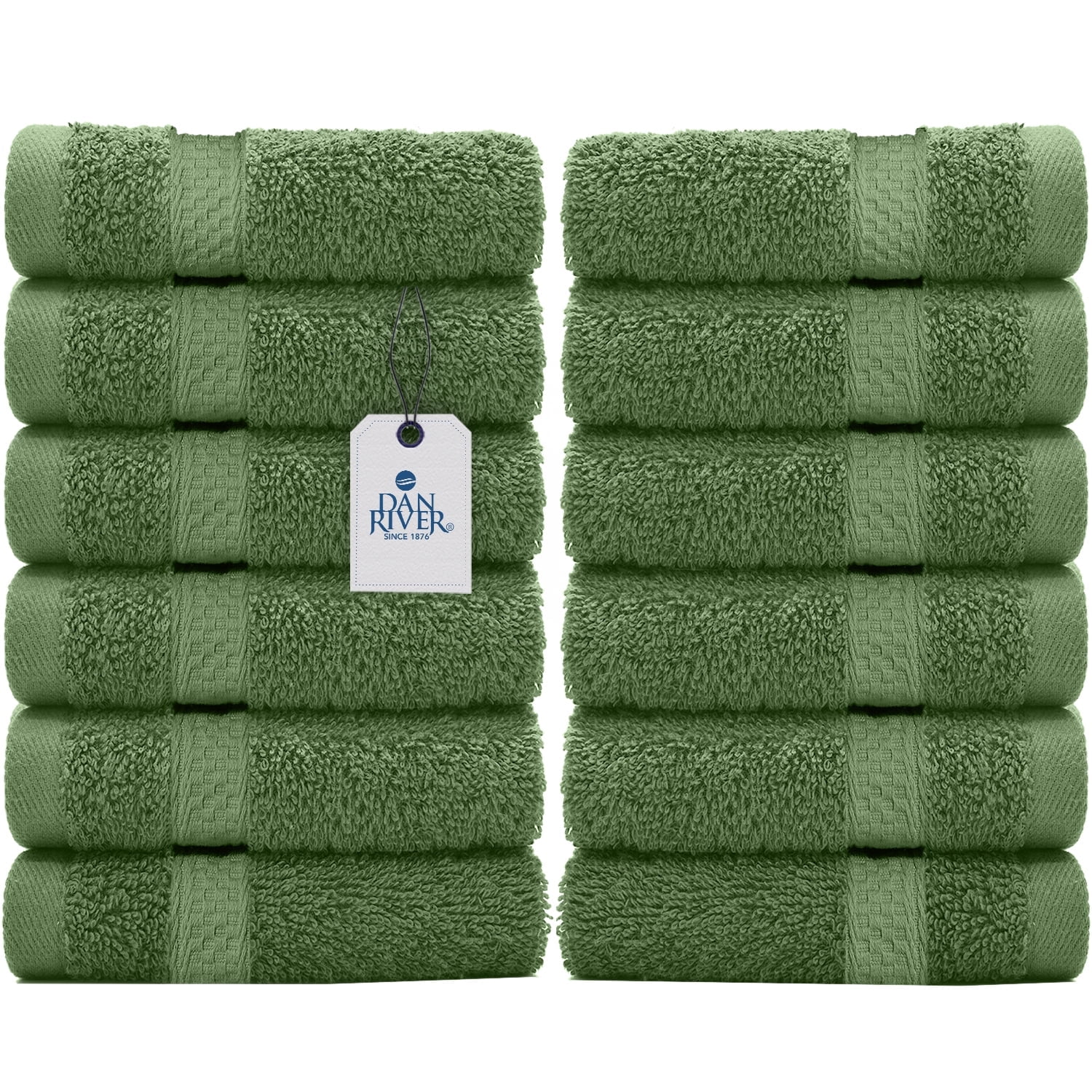 Dan River, Washcloth for Face, 12 pack, Soft Absorbent Quick Drying ...