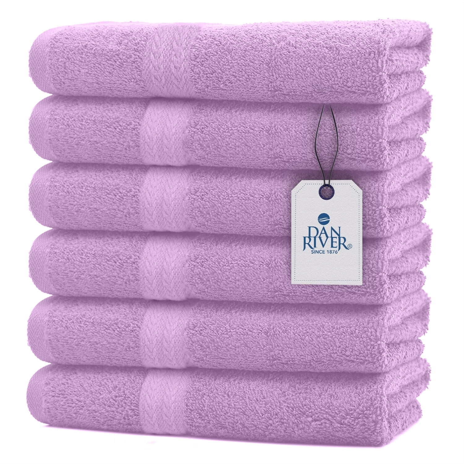 Dan River Set of 6 Hand Towels, 100% Cotton, Ultra Soft, Absorbent ...