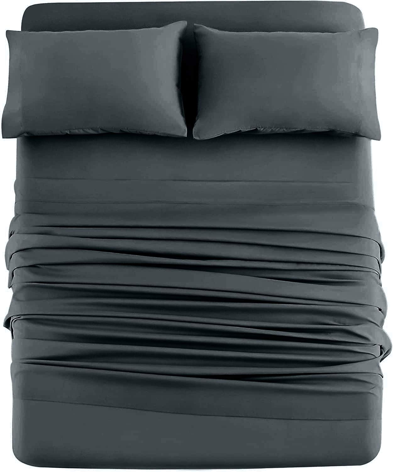 Dan River Queen 100% Cotton Jersey Knit Bed Sheet Set 4 Piece Soft ...