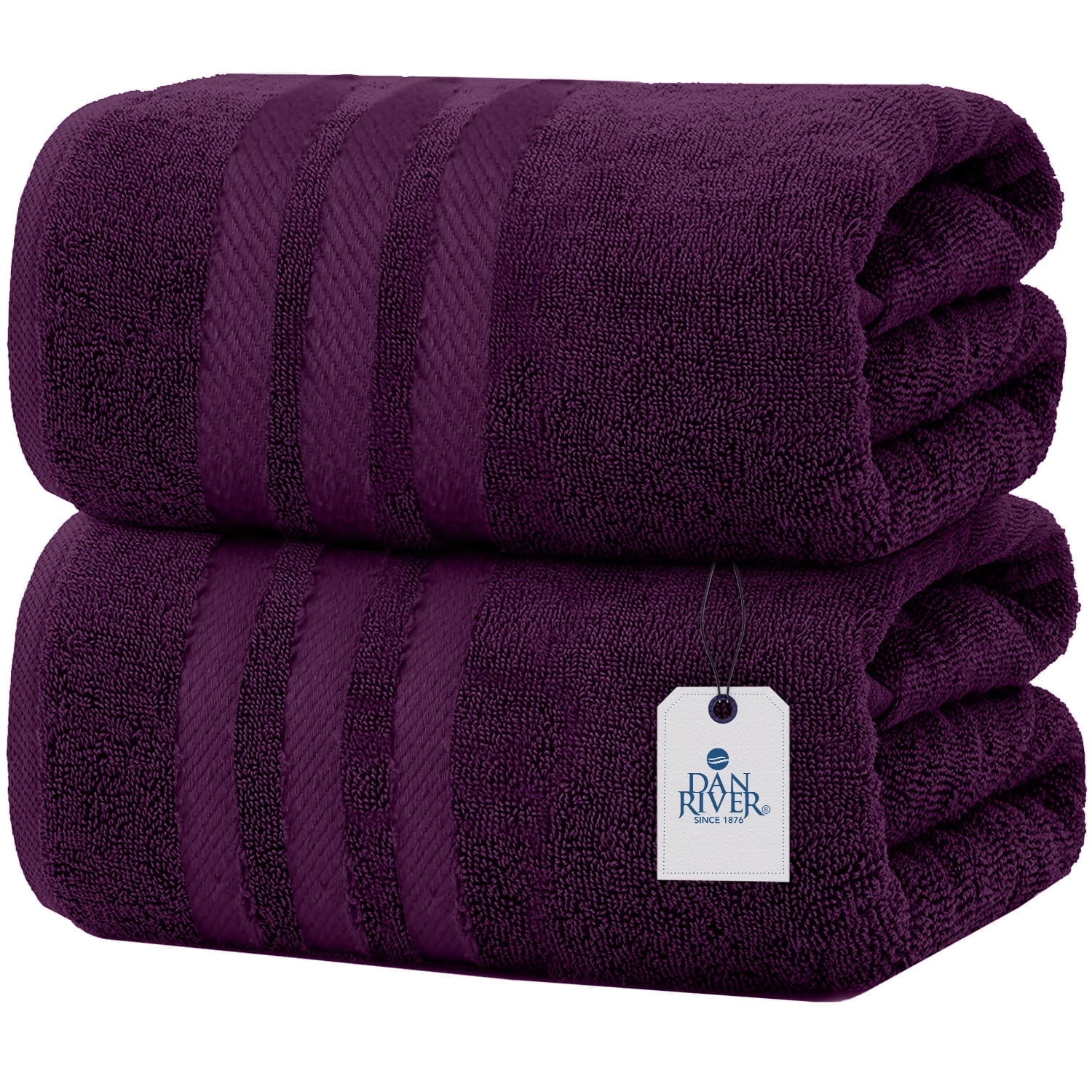 Dan River 2pc 100% Cotton Bath Sheet Set - Quick Dry, 35x70 in, 550 GSM ...
