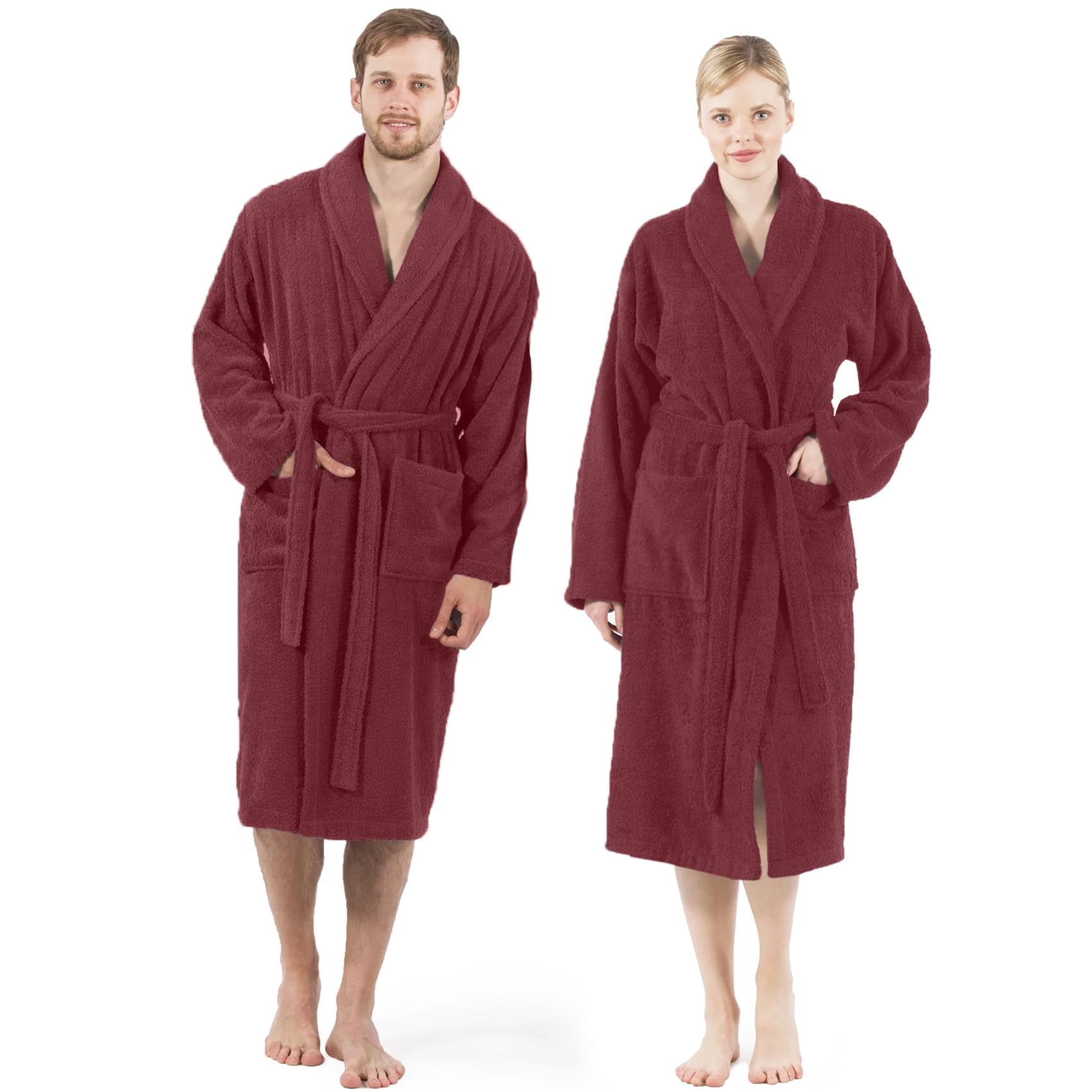 DAN RIVER Unisex Terry Cloth Robes - 100% Cotton, Perfect for Spa ...