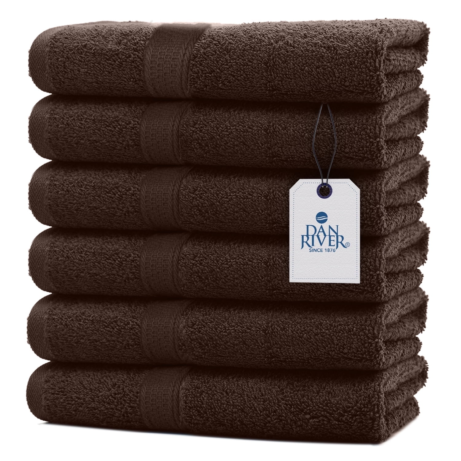 Dan River Hand Towel pack of 6 Quick Dry And Absorbent Cotton Towels ...