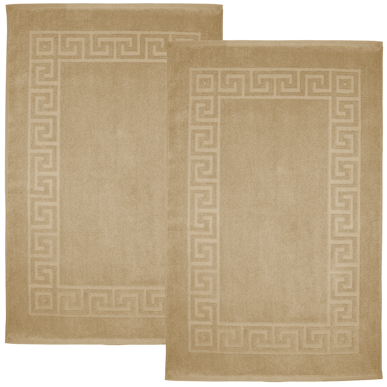 DAN RIVER 2-Pack 100% Cotton Greek Luxury Bath Mats, 20x32 Inches ...