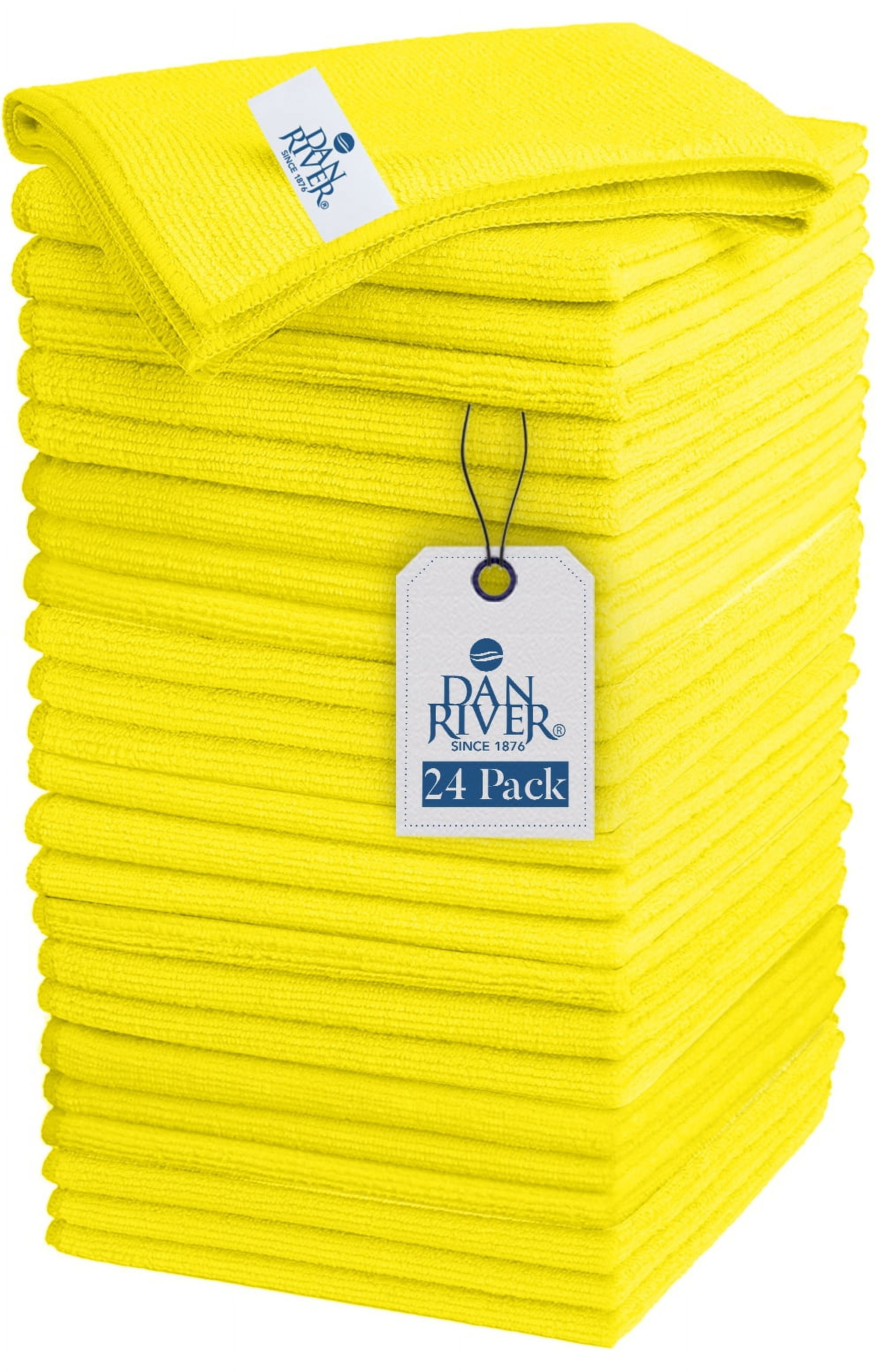DAN RIVER Microfiber Cleaning Cloths - 24 Pack Cleaning Rags, Reusable ...