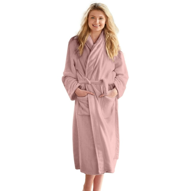DAN RIVER 100% Cotton Terry Cloth Spa Bath Robe for Women and Men, Full ...