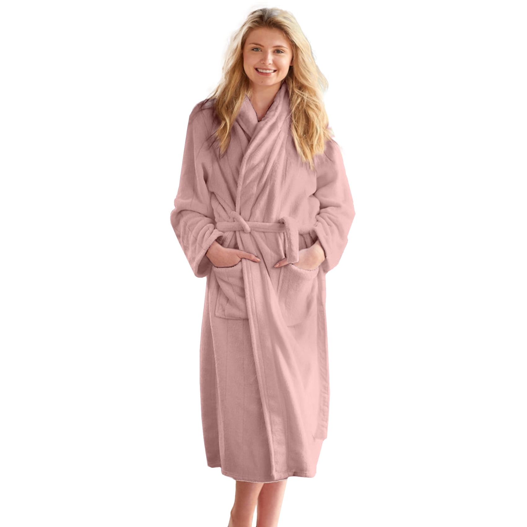 DAN RIVER 100% Cotton Terry Cloth Spa Bath Robe for Women and Men, Full ...