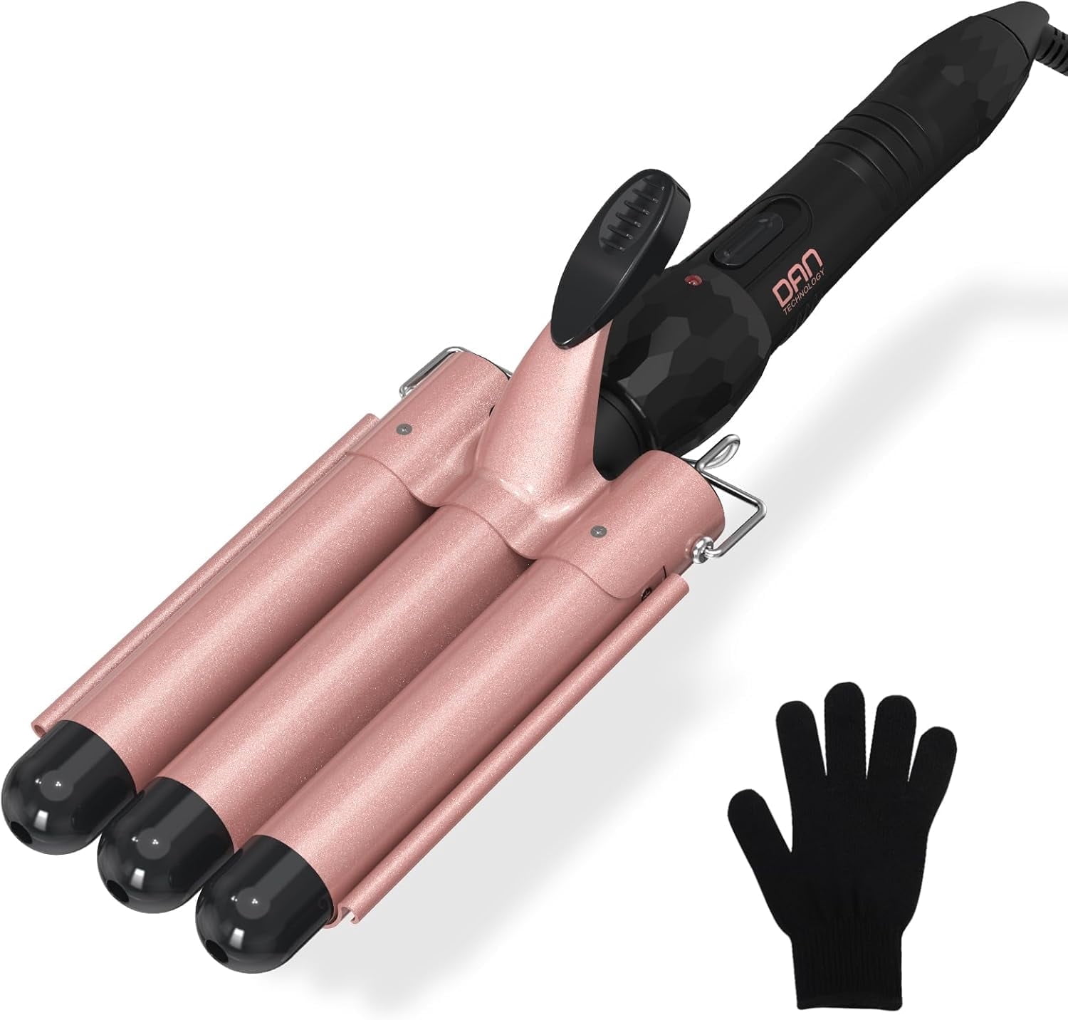 DAN Technology 3 Barrel Hair Curling Iron,Dual Voltage 1 inch Ceramic ...