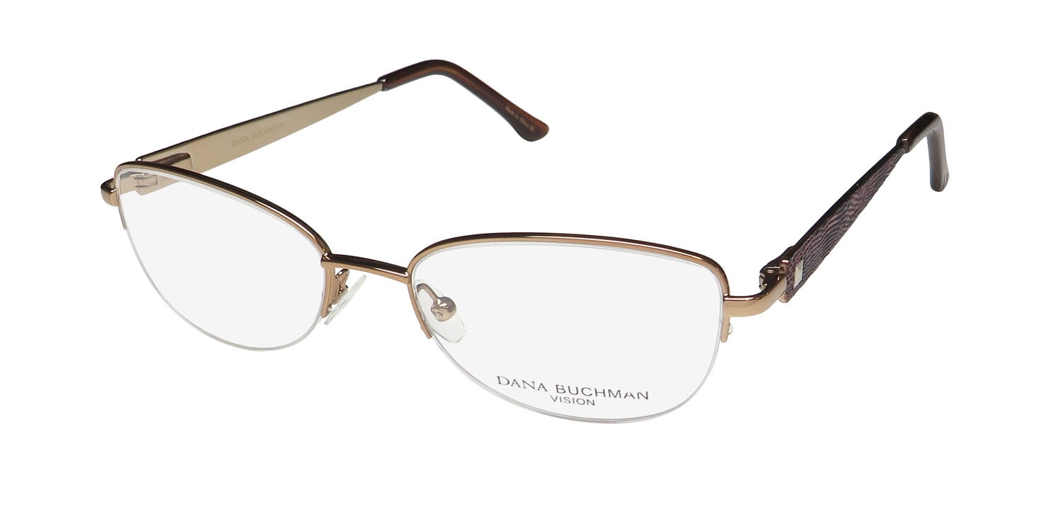 DANA BUCHMAN BUTTERCUP HALF-RIMLESS PREMIUM SEGMENT SLEEK EYEGLASS ...