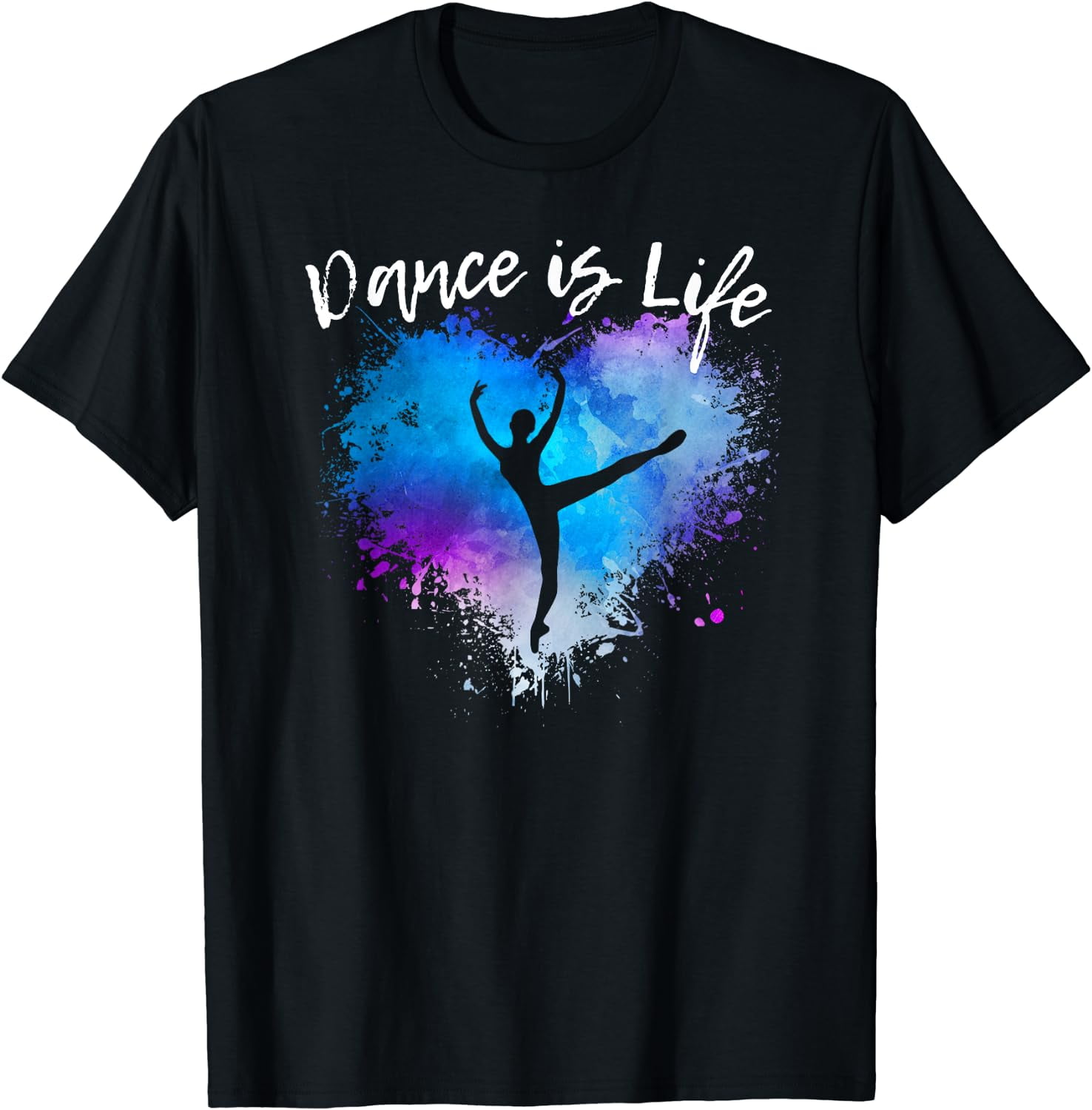 DANCE IS LIFE Ballet Dancing Ballerina Teen Tween Girl Mom T-Shirt Black Large - Walmart.com