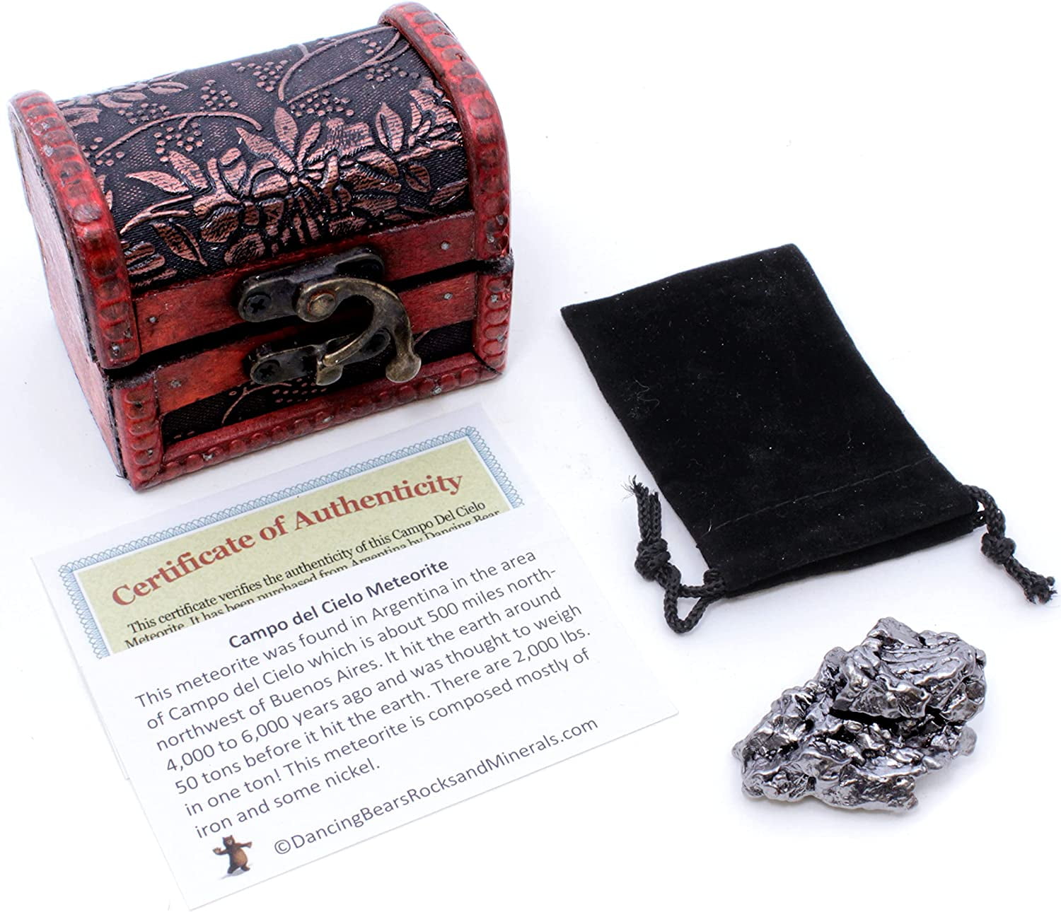 Dancing Bear's XL Campo Del Cielo Meteorite, 35-55g, Treasure Chest ...