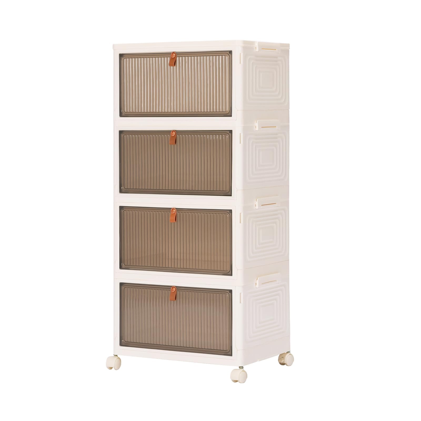 DANCING DAISY 4 Tier Stackable Plastic Storage Bins with Lid 23 QT ...