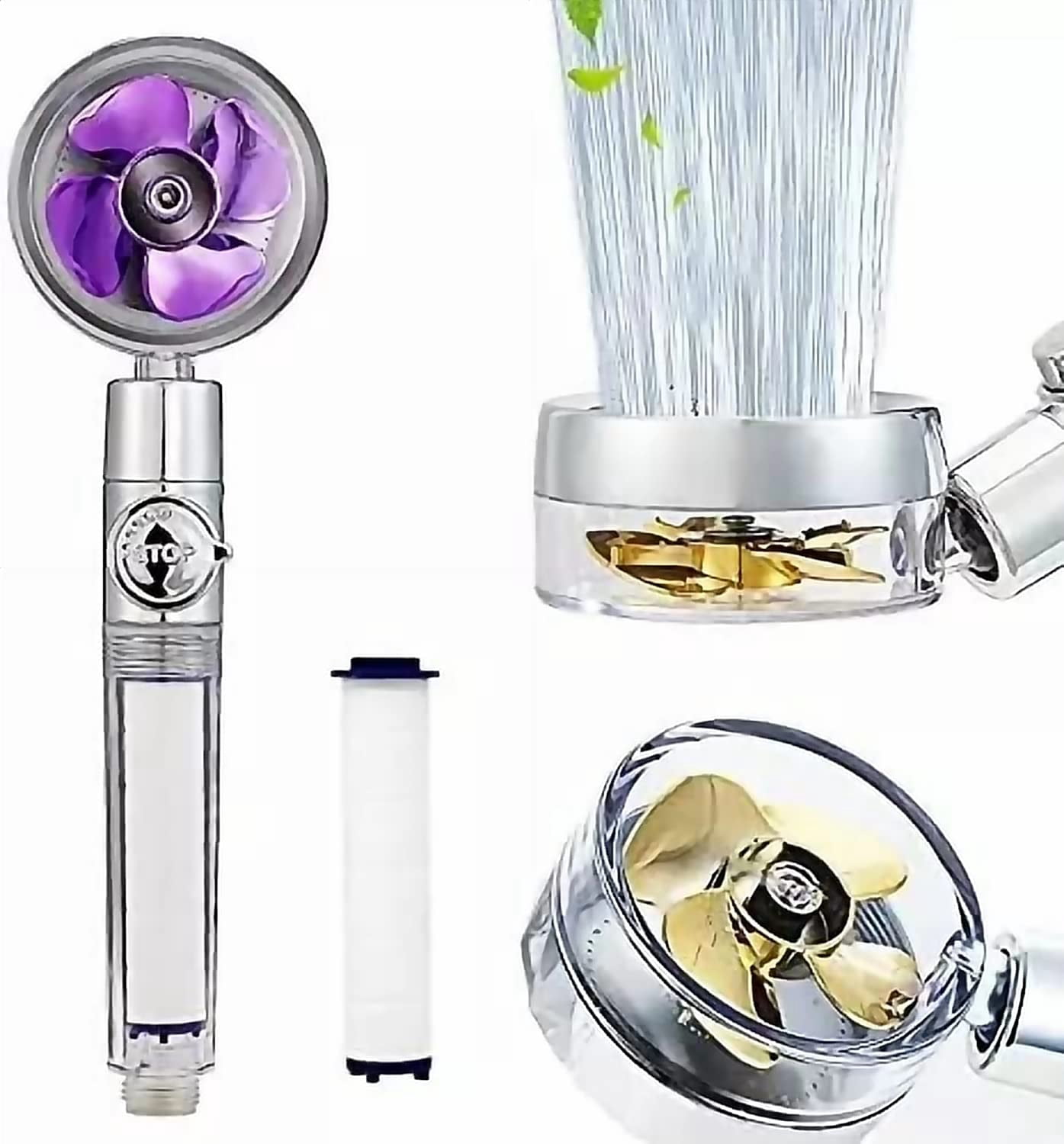 DANEEN Shower heads TURBO PURPLE SHOWERHEAD - Walmart.com