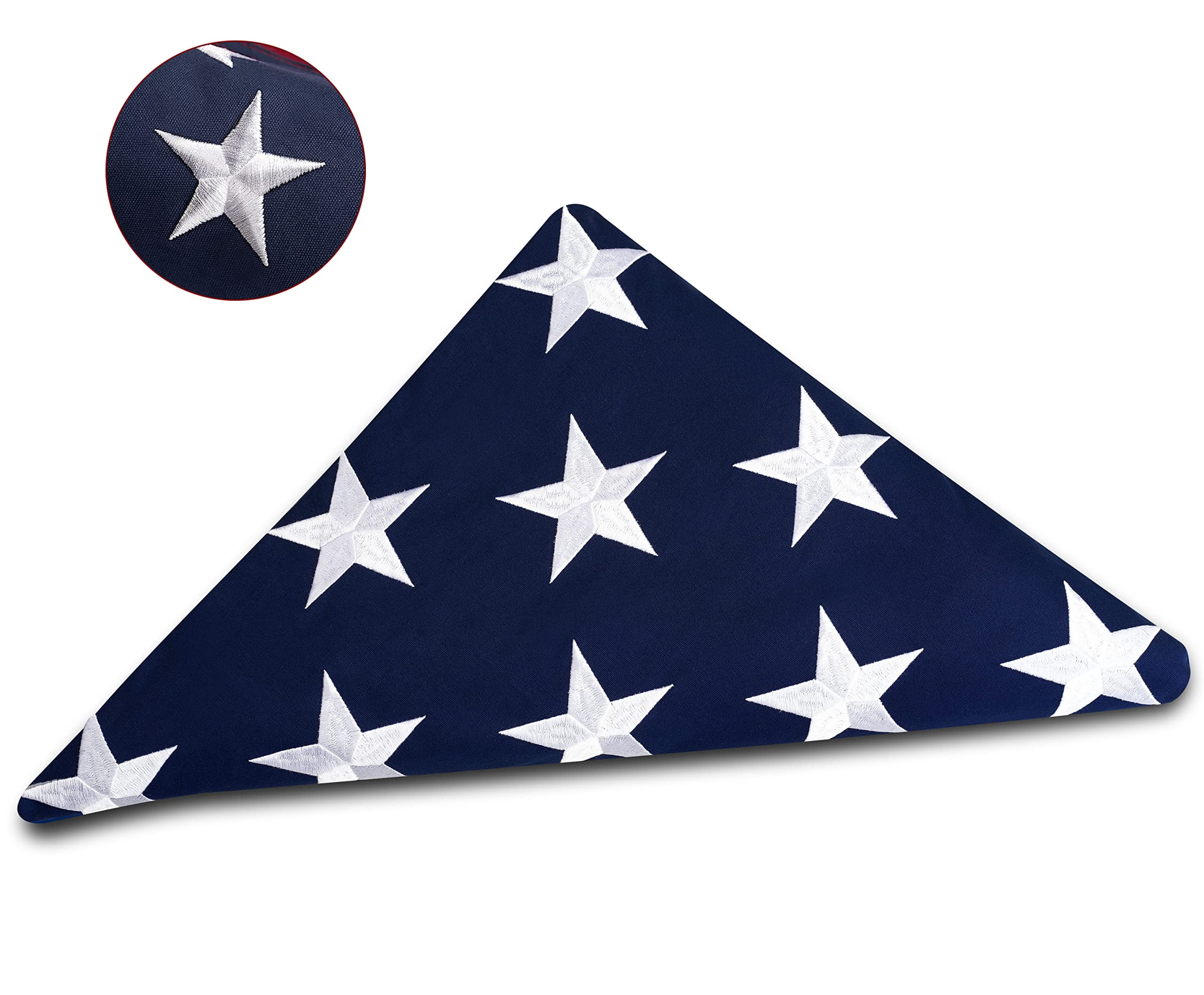 DANF Memorial American Flag 5x9.5 ft Burial Flag 100% Heavy Duty Cotton ...