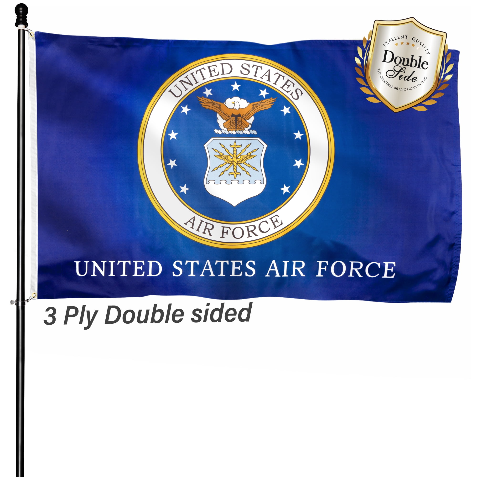 DANF USAF 3x5 Double Sided Military Flag for US Air Force, Heavy Duty ...