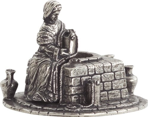 DANFORTH – Girl at Well Figure – Pewter Nativity Set Pieces – Indoor ...