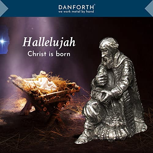 DANFORTH - Wiseman Kneeling, Pewter Port Nativity Collection, Tiny ...