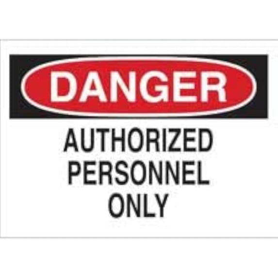 DANGER - Authorized Personnel Only Sign - Security and Admittance Sign ...