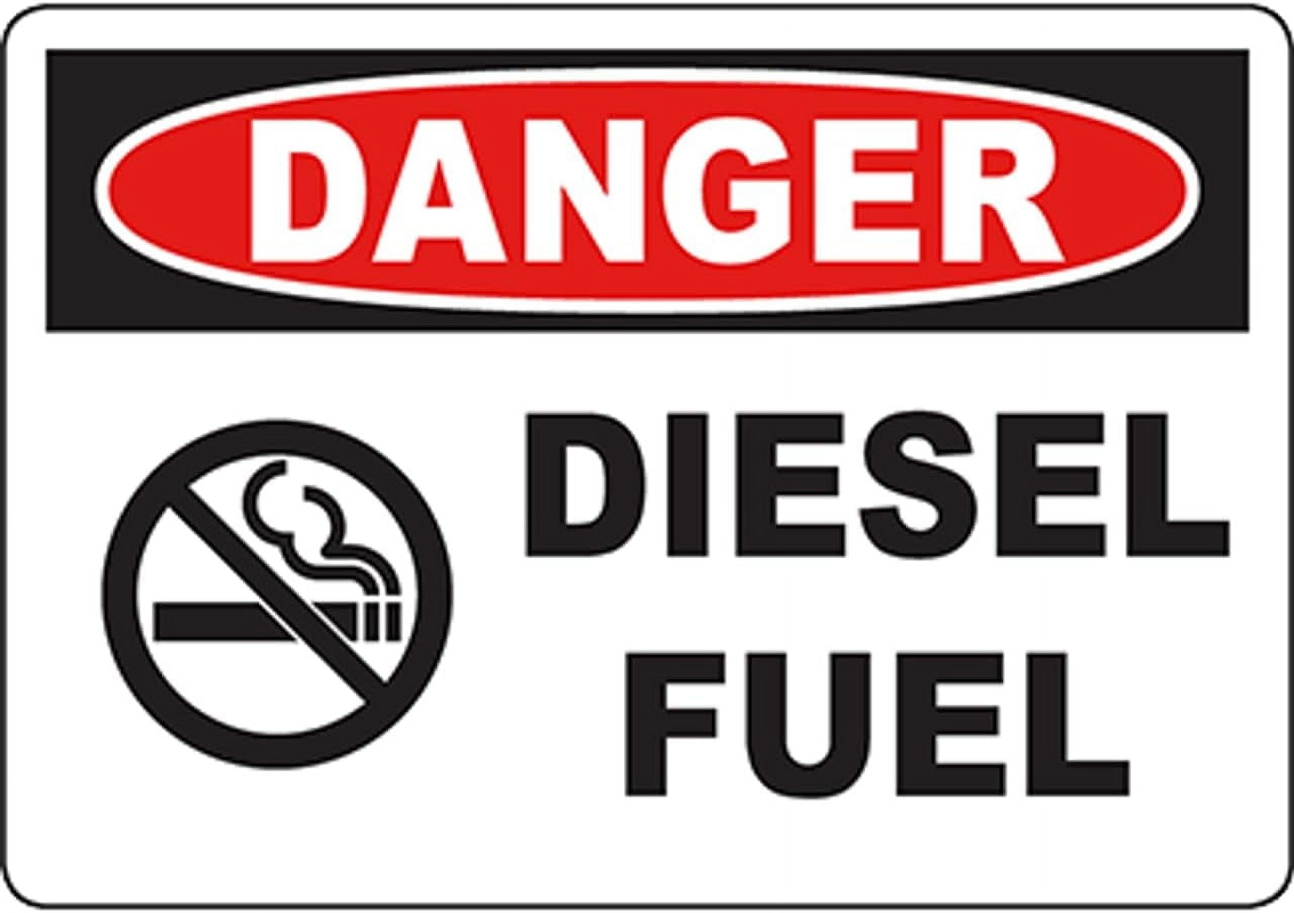 DANGER Diesel Fuel No Smoking Sign Safety Signs Danger Signs 8x12 Inch ...
