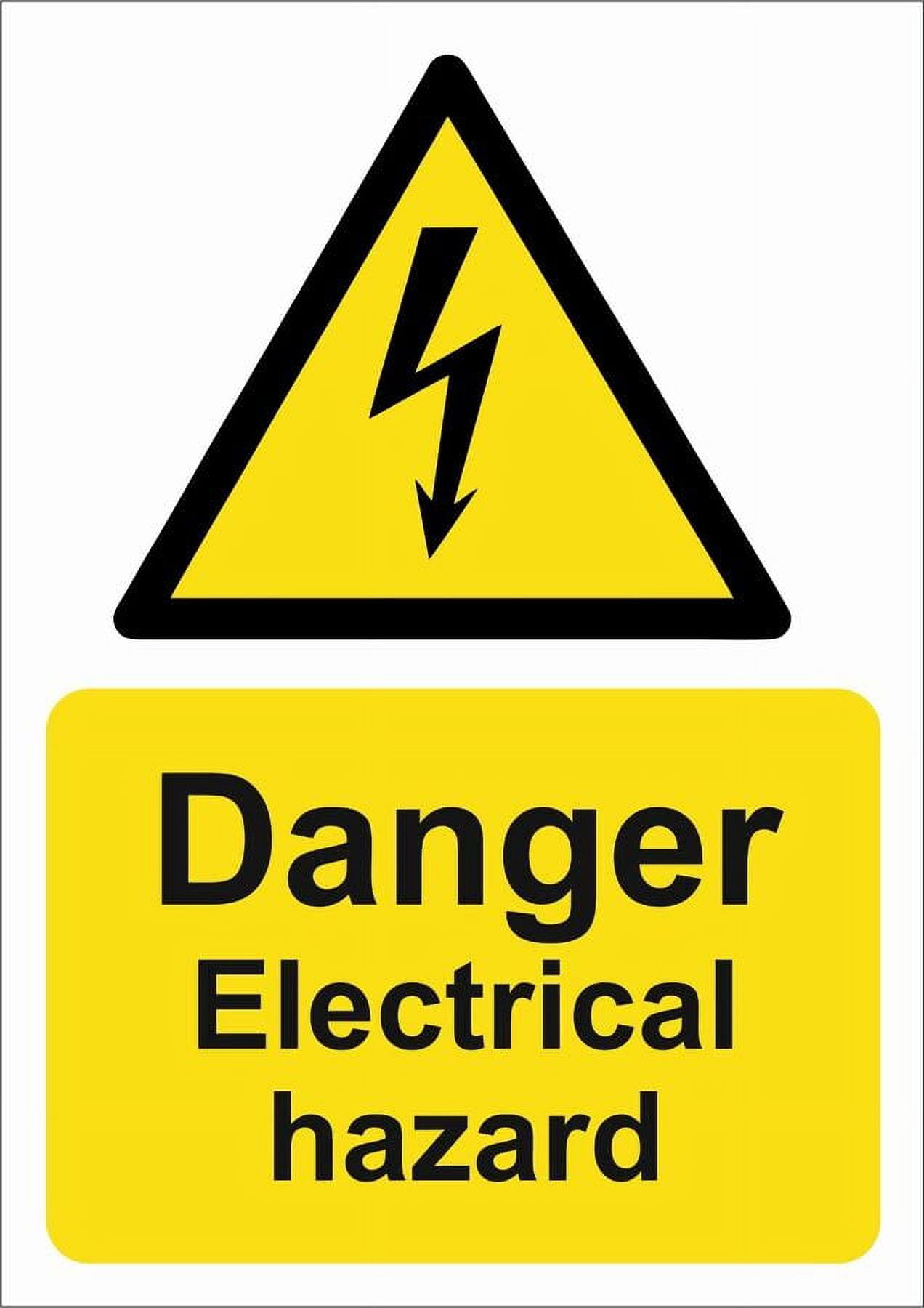 DANGER ELECTRICAL HAZARD Metal Aluminum SignFOAMEX SIGN SITE SAFETY ...
