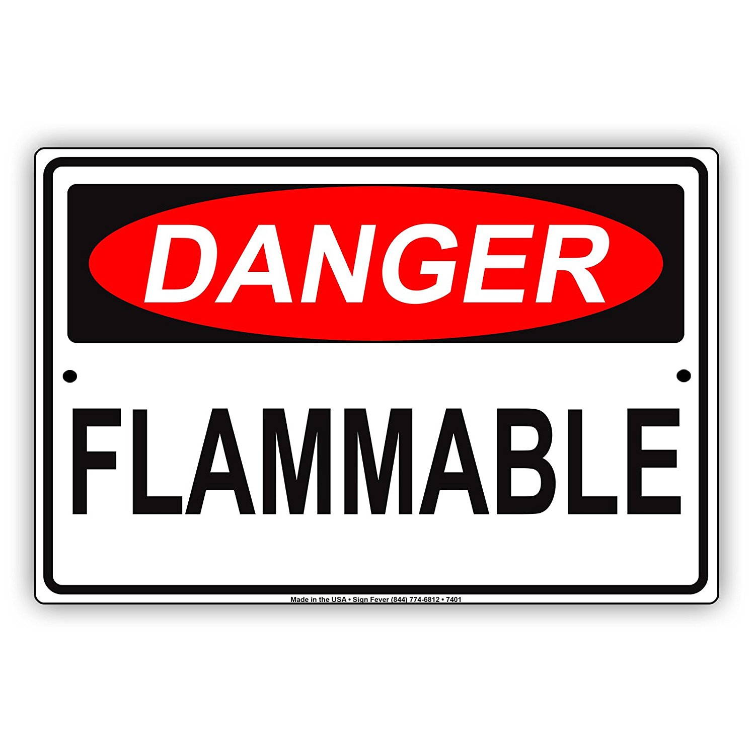DANGER Flammable Beware Keep Out Alert Warning Notice Aluminum Metal 8 ...