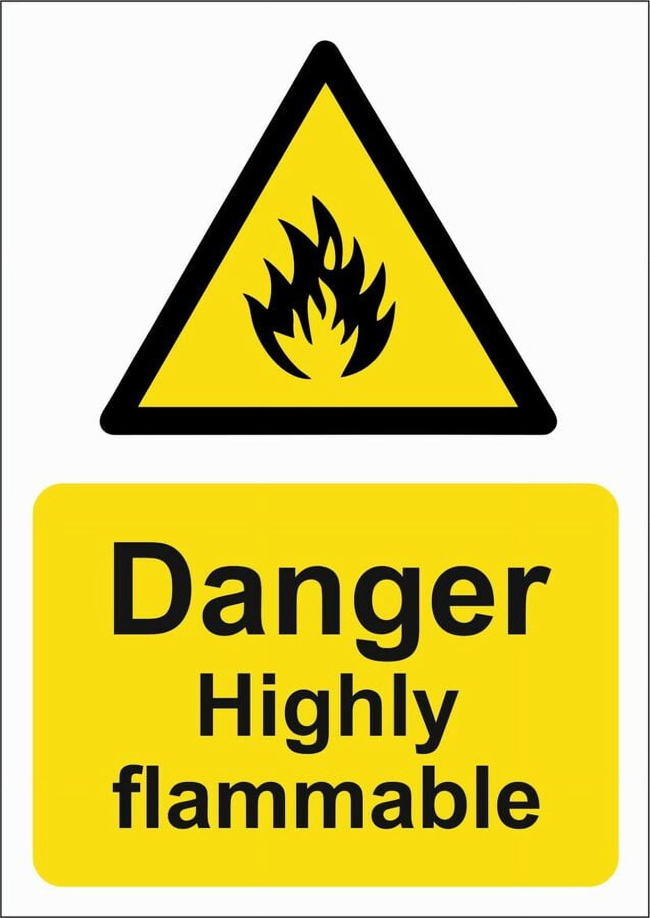 DANGER HIGHLY FLAMMABLE Metal Aluminum Sign/FOAMEX SITE/SAFETY SIGNAGE ...
