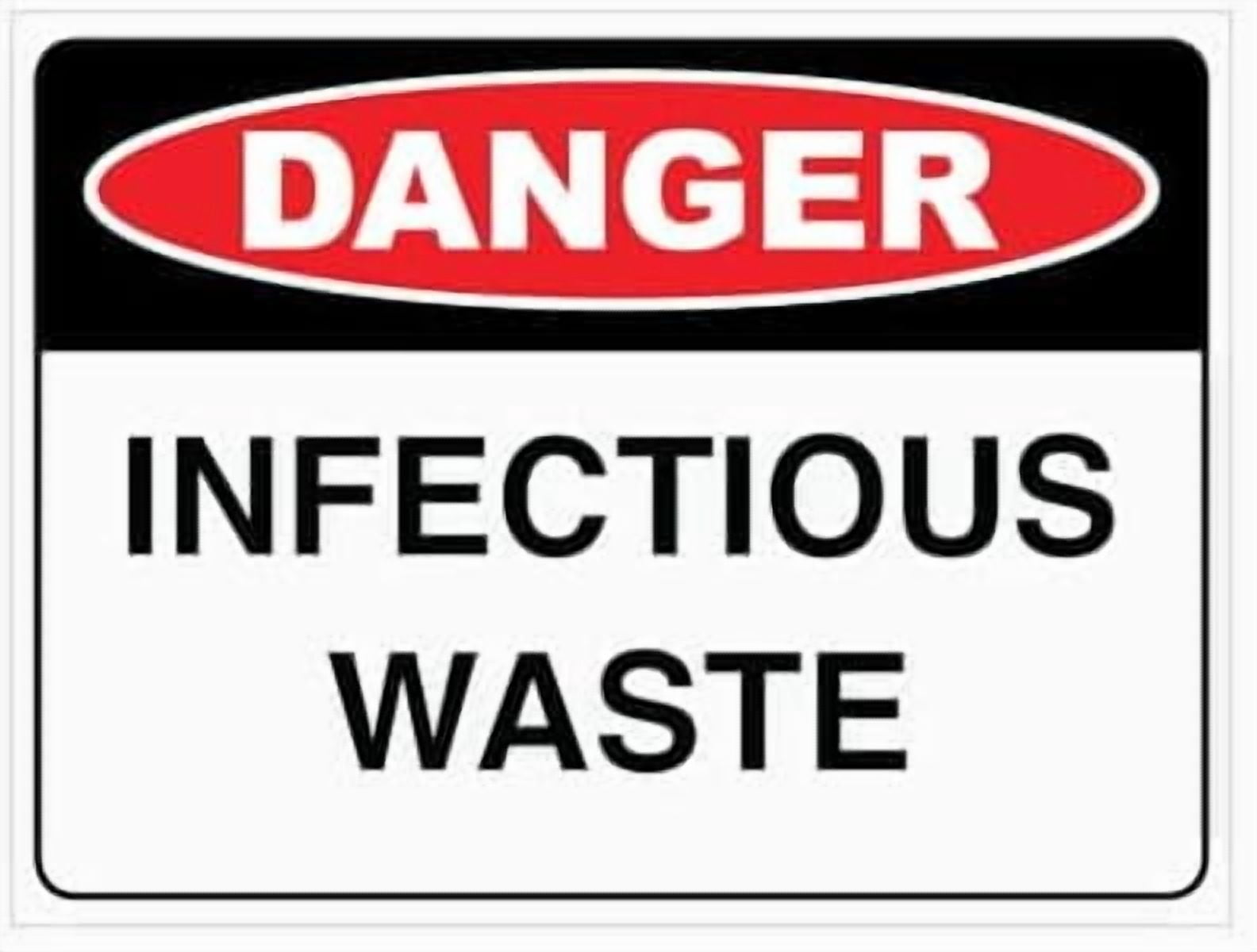 DANGER INFECTIOUS WASTE Sign Metal Tin Sign 8 x 12 inch for Industrial ...