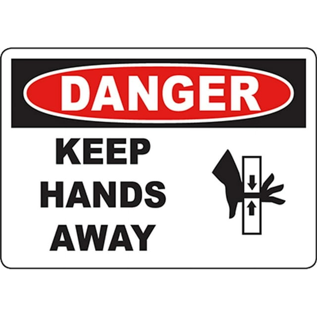 DANGER Keep Hands Away Sign w/Symbol Safety Signs Danger Signs 8x12 ...