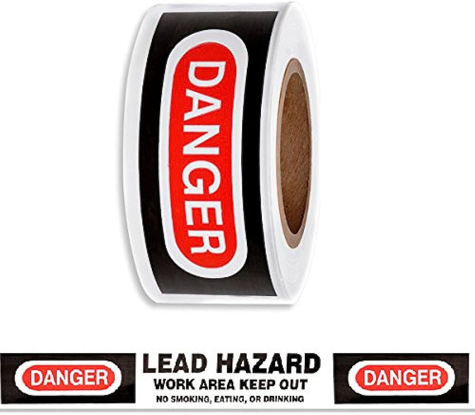 DANGER Lead Hazard Tape 3" x 1000' x 2 mil thick, 3 colors! - Walmart.com