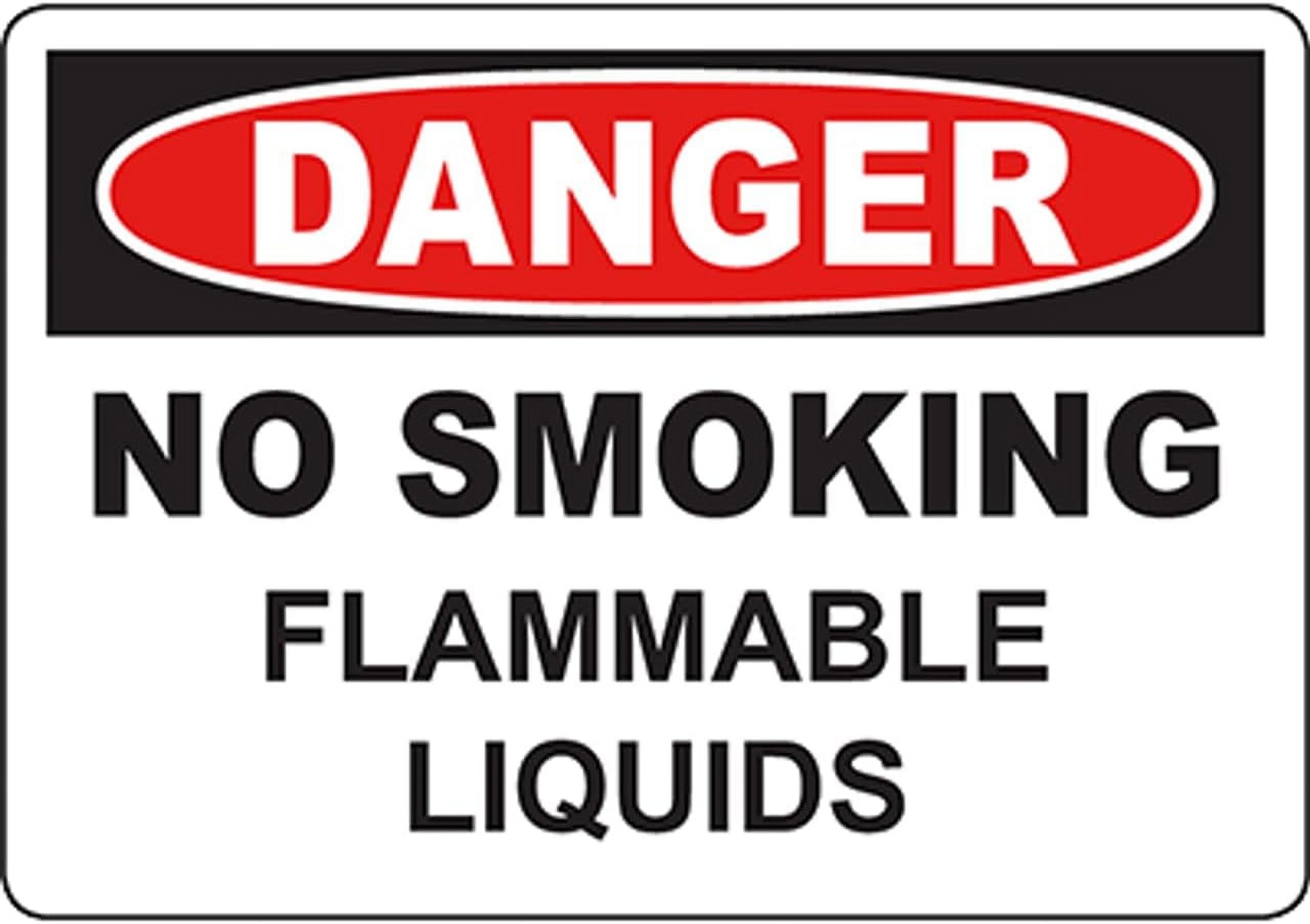 DANGER No Smoking Flammable Liquids Sign Safety Signs Danger Signs 8x12 ...