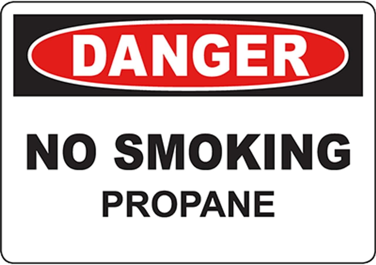 DANGER No Smoking Propane Sign Safety Signs Danger Signs 8x12 Inch ...
