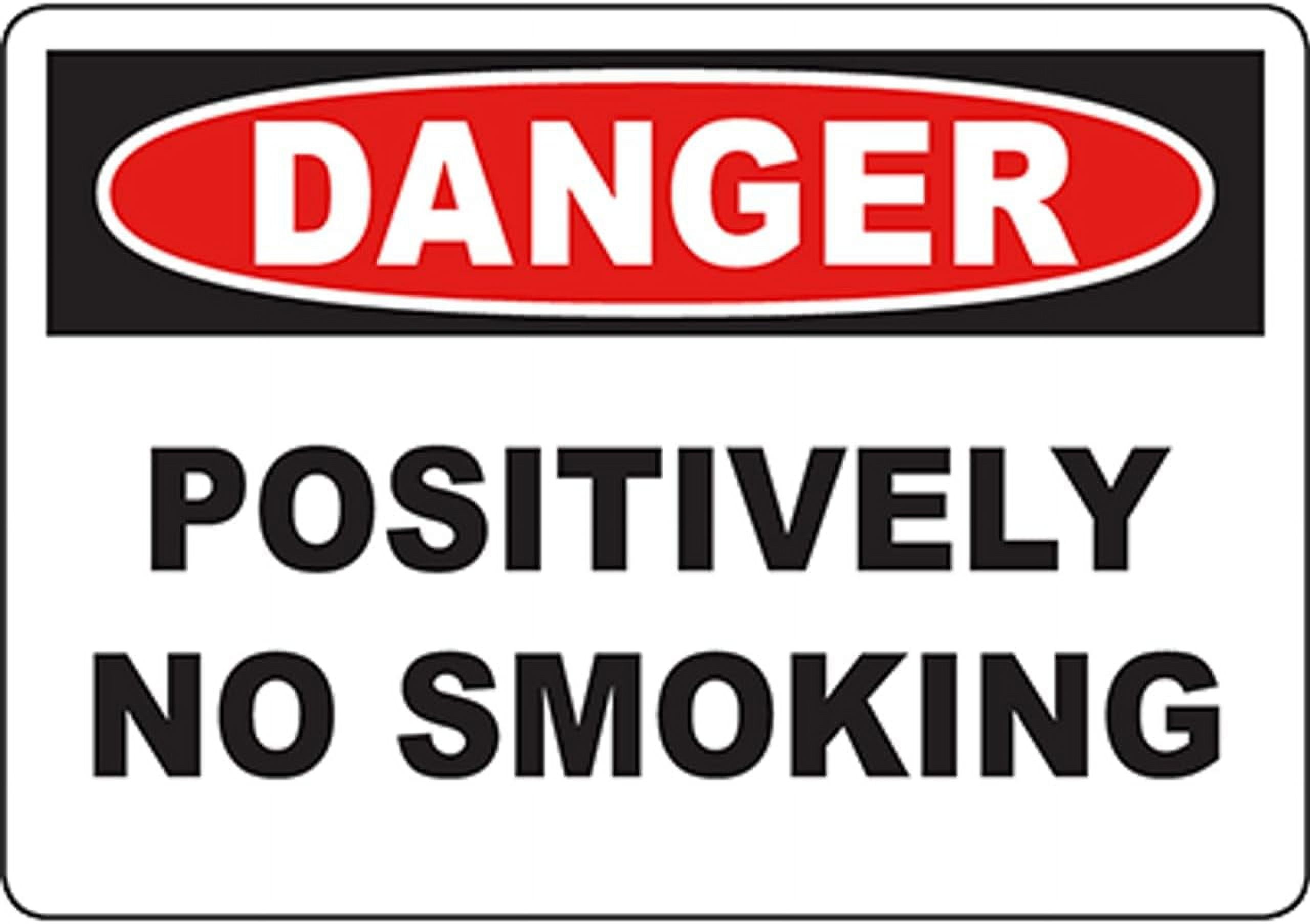 DANGER Positively No Smoking Sign Safety Signs Danger Signs 8x12 Inch ...