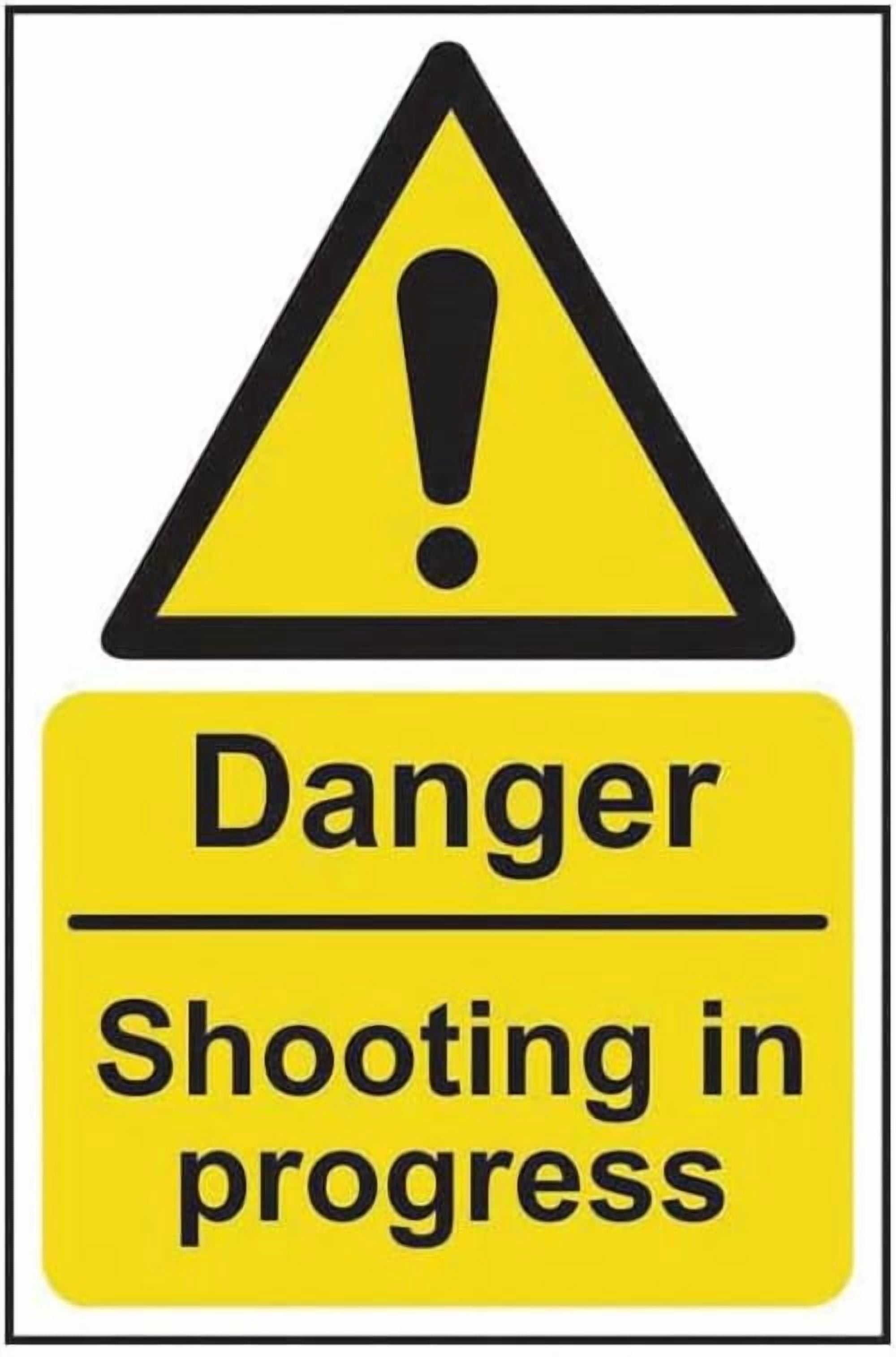 DANGER SHOOTING IN PROGRESS Site Safety Metal Sign 8x12 Inch Notice ...