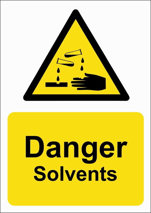 DANGER SOLVENTS SAFETY SIGN Metal Sign/FOAMEX SITE SIGNSAFETY SIGN Size: 8 x 12 Inch - Walmart.com