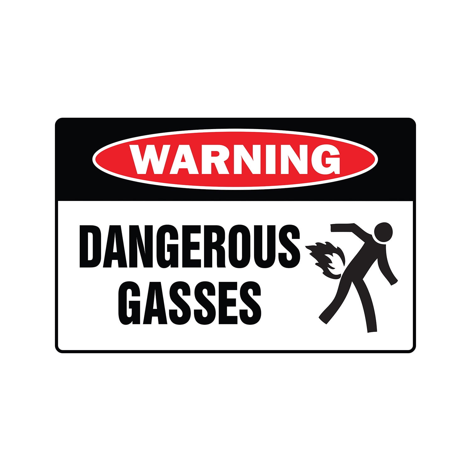 DANGEROUS GASES Warning Aluminum Sign fart farting pass gas stink ...