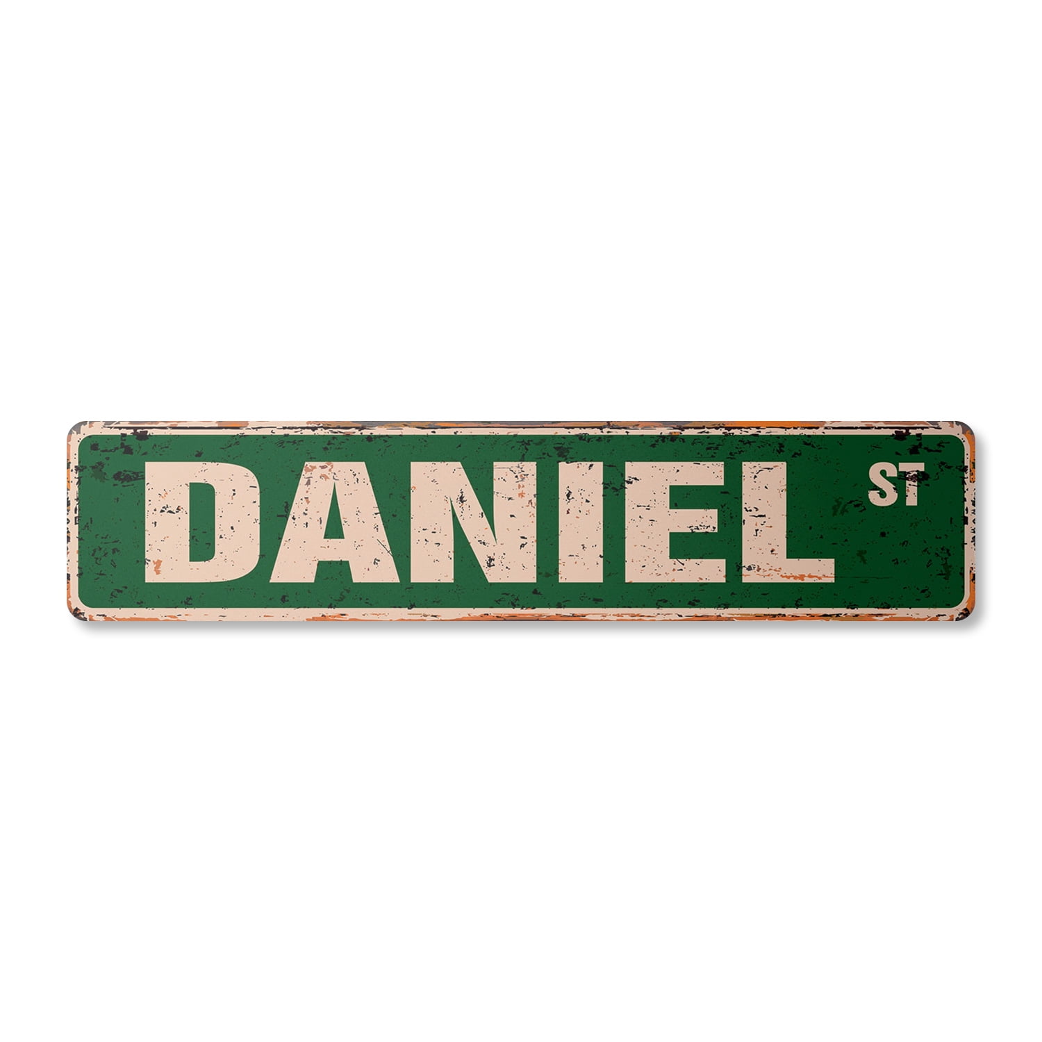 DANIEL Vintage Plastic Street Sign Childrens Name Room Sign | Indoor ...