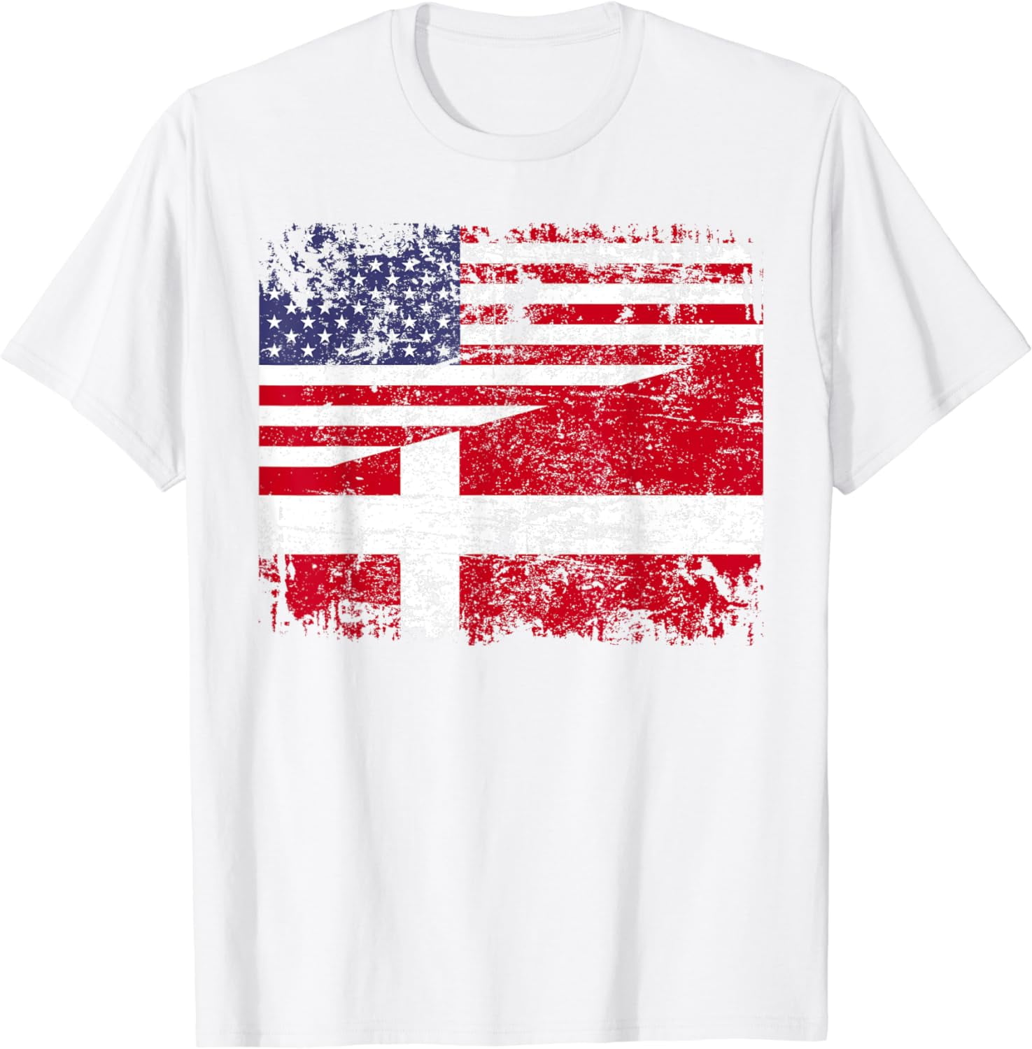 DANISH ROOTS | Half American Flag | DENMARK T-Shirt - Walmart.com