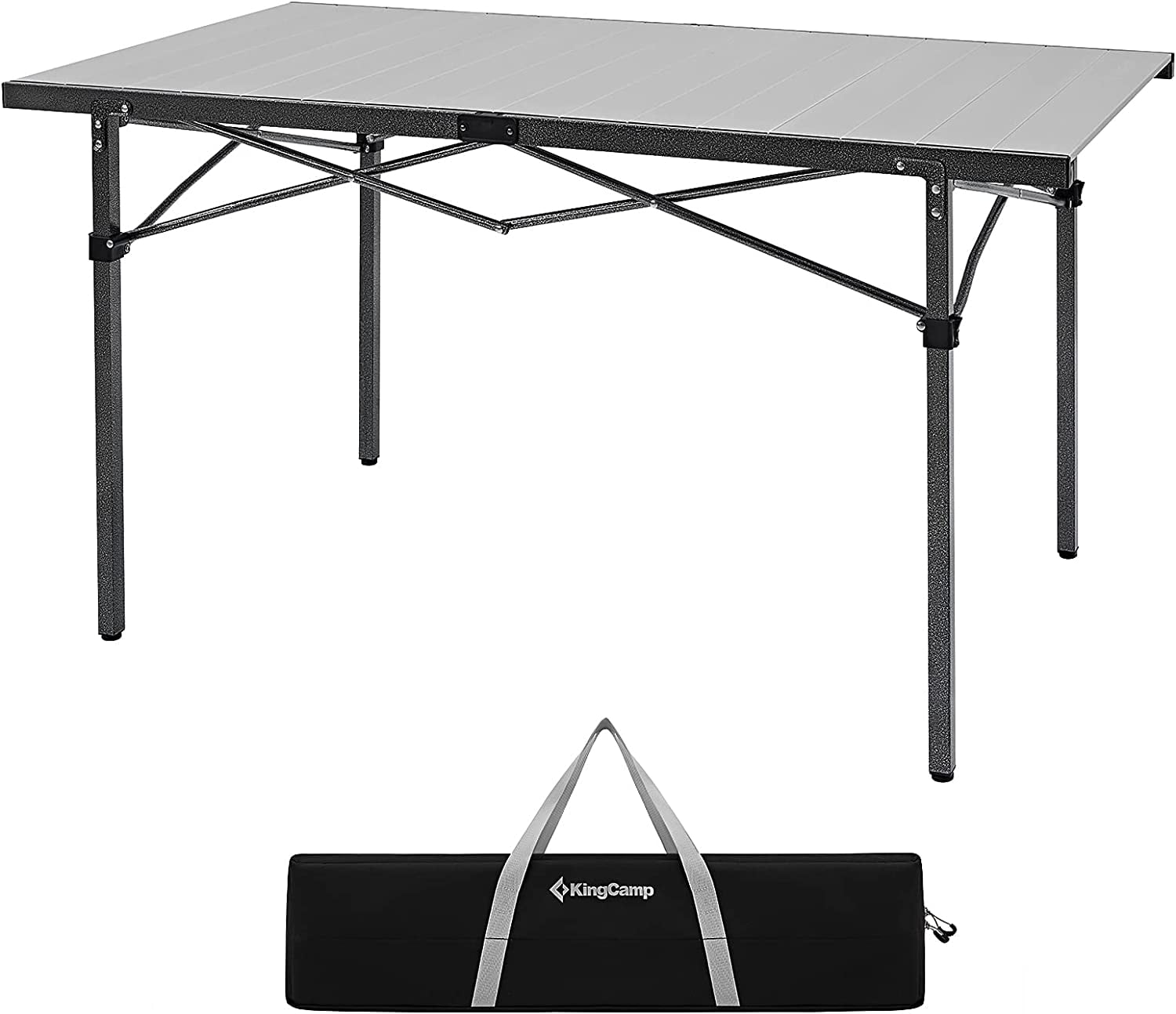 DANJUNKAI Camping Table Folding Portable Table Aluminum Roll Up ...