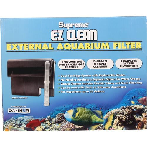 Supreme EZ Clean External 55 Gallon Filter with Built-in Water Change ...