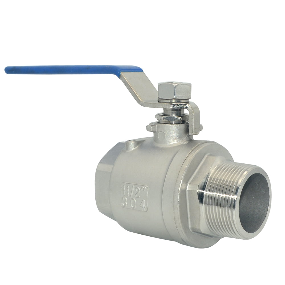 DANSPEED 1-1/2 inch 1.5" Full Port Ball Valve Male x Female S304 ...