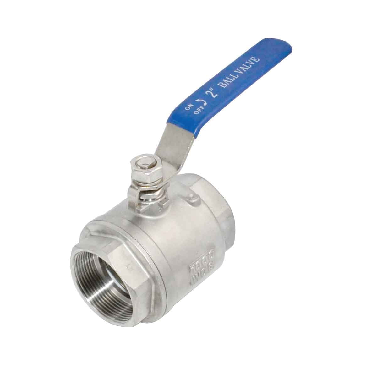 DANSPEED, Ball Valve, 2 Inch, 316 Stainless Steel, NPT Female Threaded ...