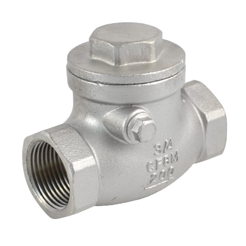 DANSPEED 3/4" Stainless Steel SS316 Swing Check Valve,NPT Female Thread ...