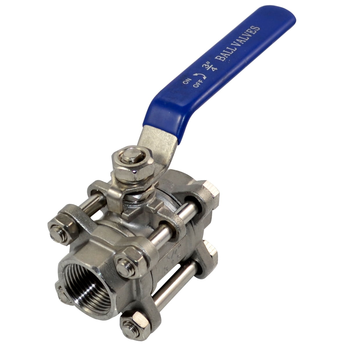 DANSPEED 3/4" inch 3 Piece Type Full Port Ball Valve NPT Female ...